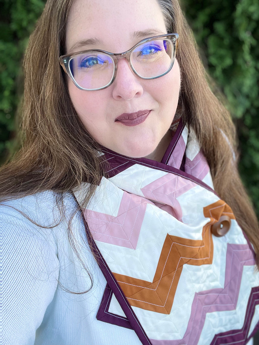 The Shelva Scarf - A Quilted Button Scarf – Lily Todd Fabrics LLC